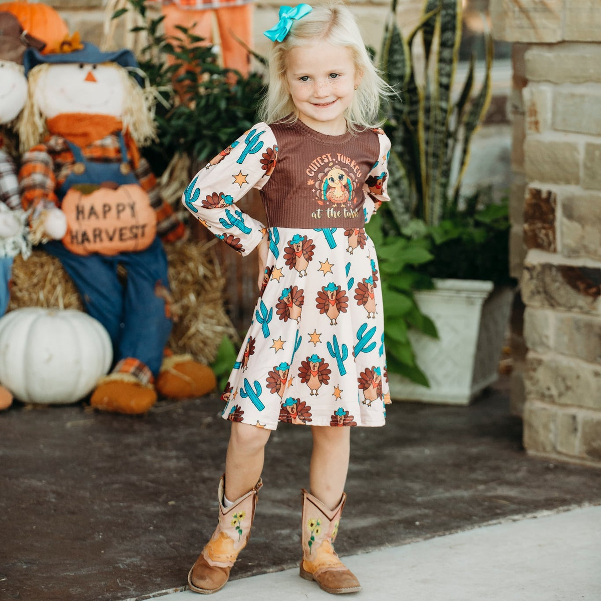 Cutest Turkey Thanksgiving LS Dress (2T-5T) – Shea Baby
